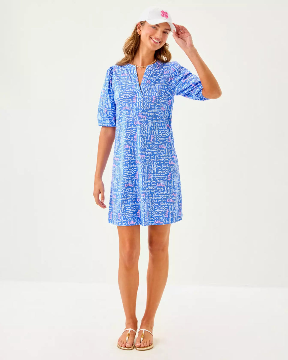 FINAL SALE - COLSON DRESS SUNWASHED BLUE SEACRETS – Village Palm