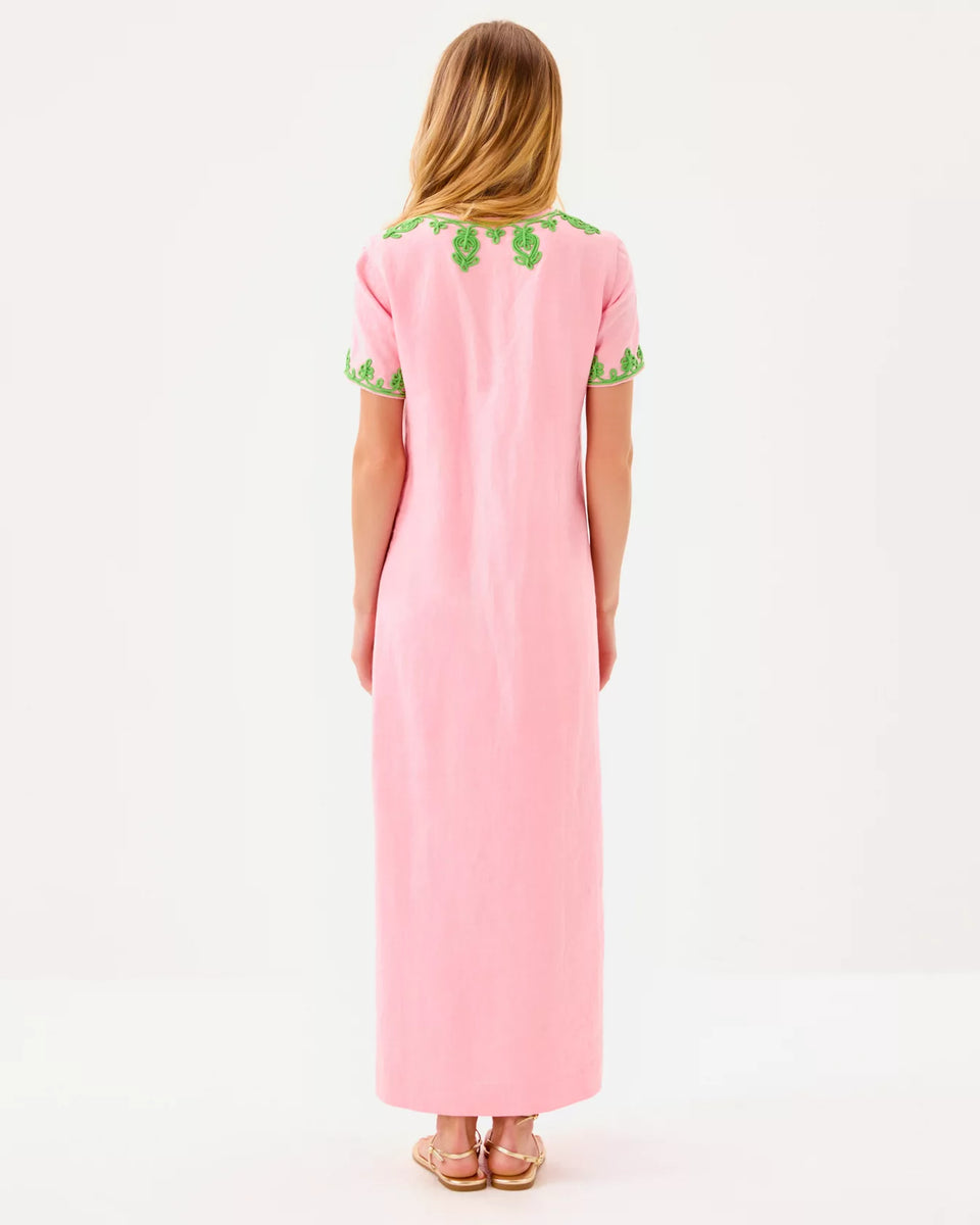 FINAL SALE - ARIELLA LINEN MAXI DRESS CONCH SHELL PINK – Village Palm